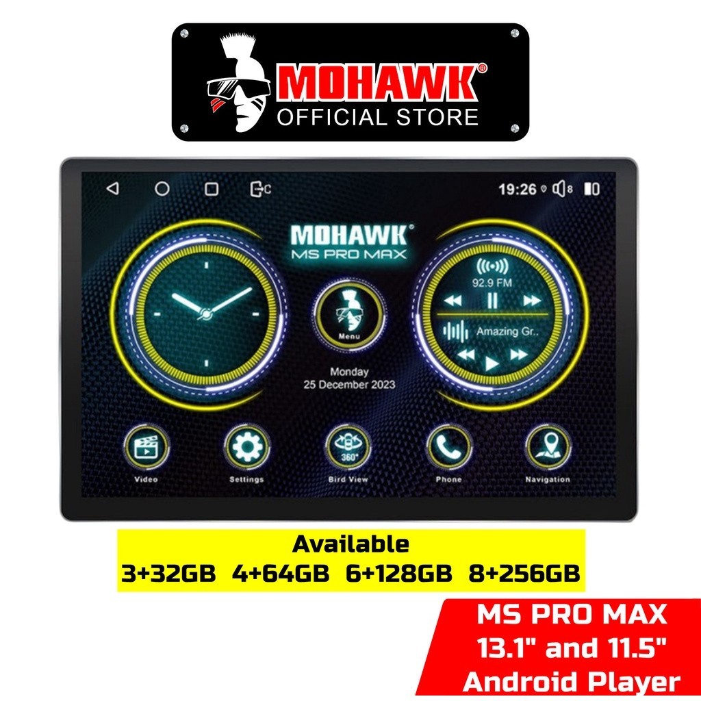Mohawk MS Pro Max Series 11.5" or 13.1" Car Android player 2K ...