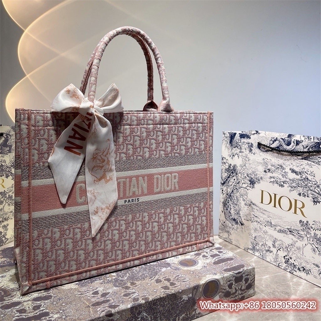New Arrivals 100% 1:1 dio***r_ book tote shopping Beg classic handBeg ...