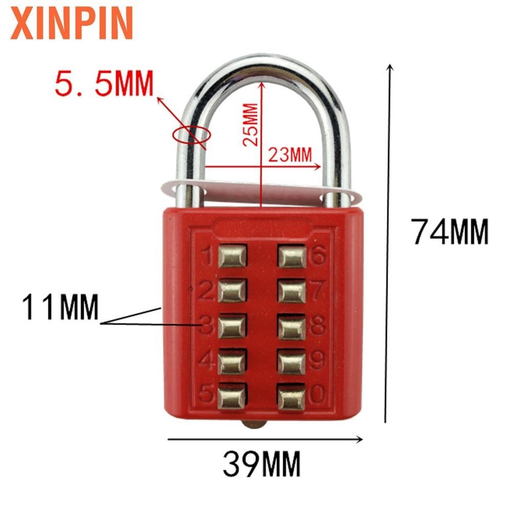 Xinpin Button Combination Padlock Zinc Alloy Digits Password Lock for ...