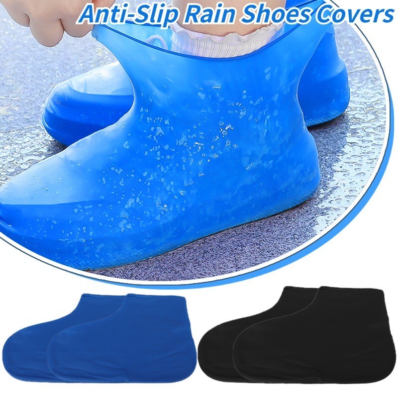 Reusable Thicken Latex Waterproof Rain Shoes Portable Outdoor Walking ...
