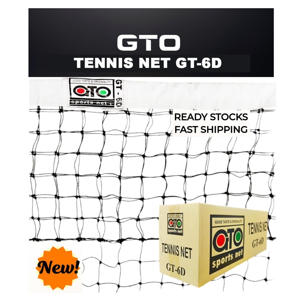 GTO Tennis Net Made from non-slip PE (polyethylene) twisted twine GT-6D ...
