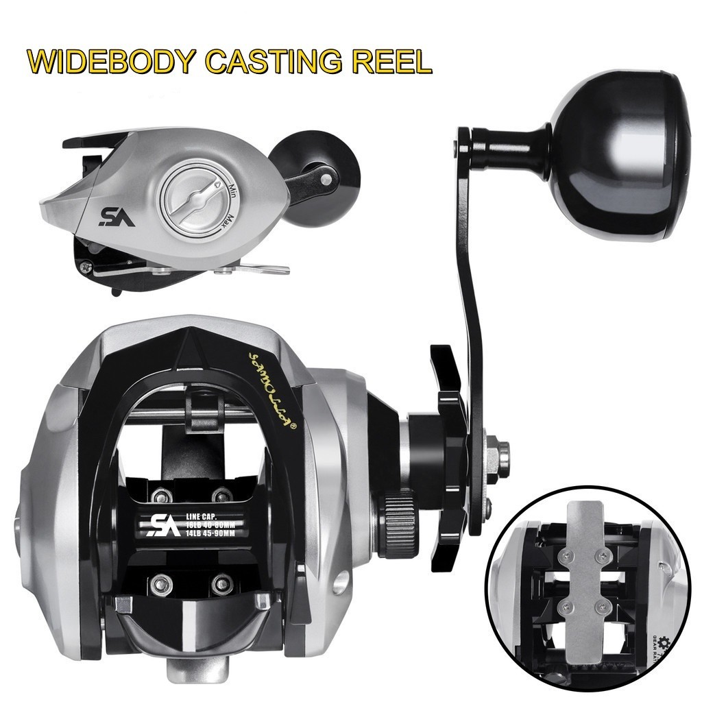 Widebody casting reel Sea fishing jigging reel Large fishing weight ...