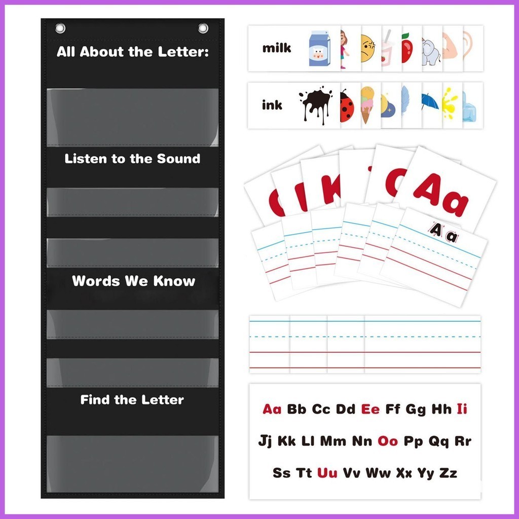 Letters And Sight Word Pocket Chart Cards Letter Pocket Chart ...