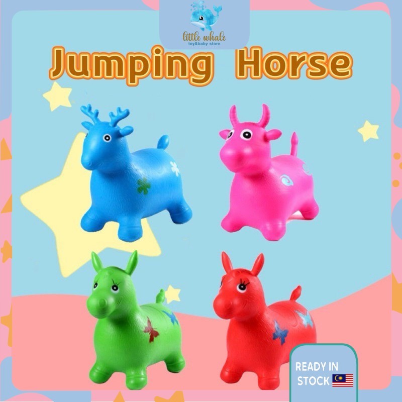 🐳Inflatable Kids Jumpling Jumping Horse Rubber Animals | Shopee Malaysia