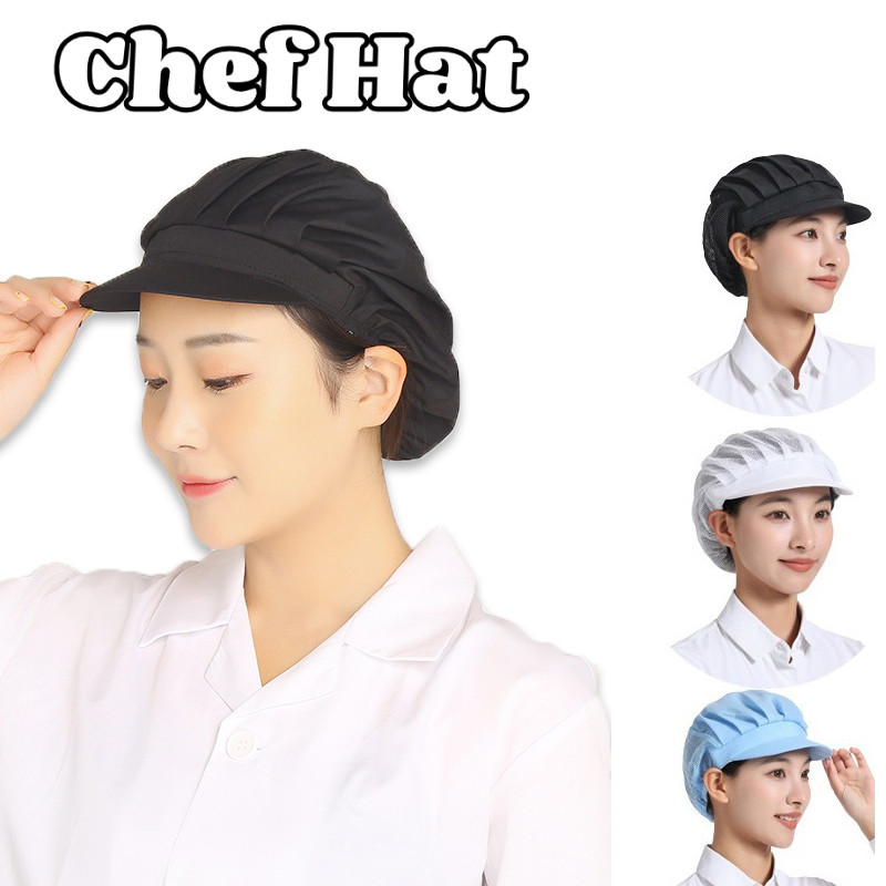 Chef Hat Kitchen Food Service Cooking Cap Anti Hair Loss Kitchen Hat ...