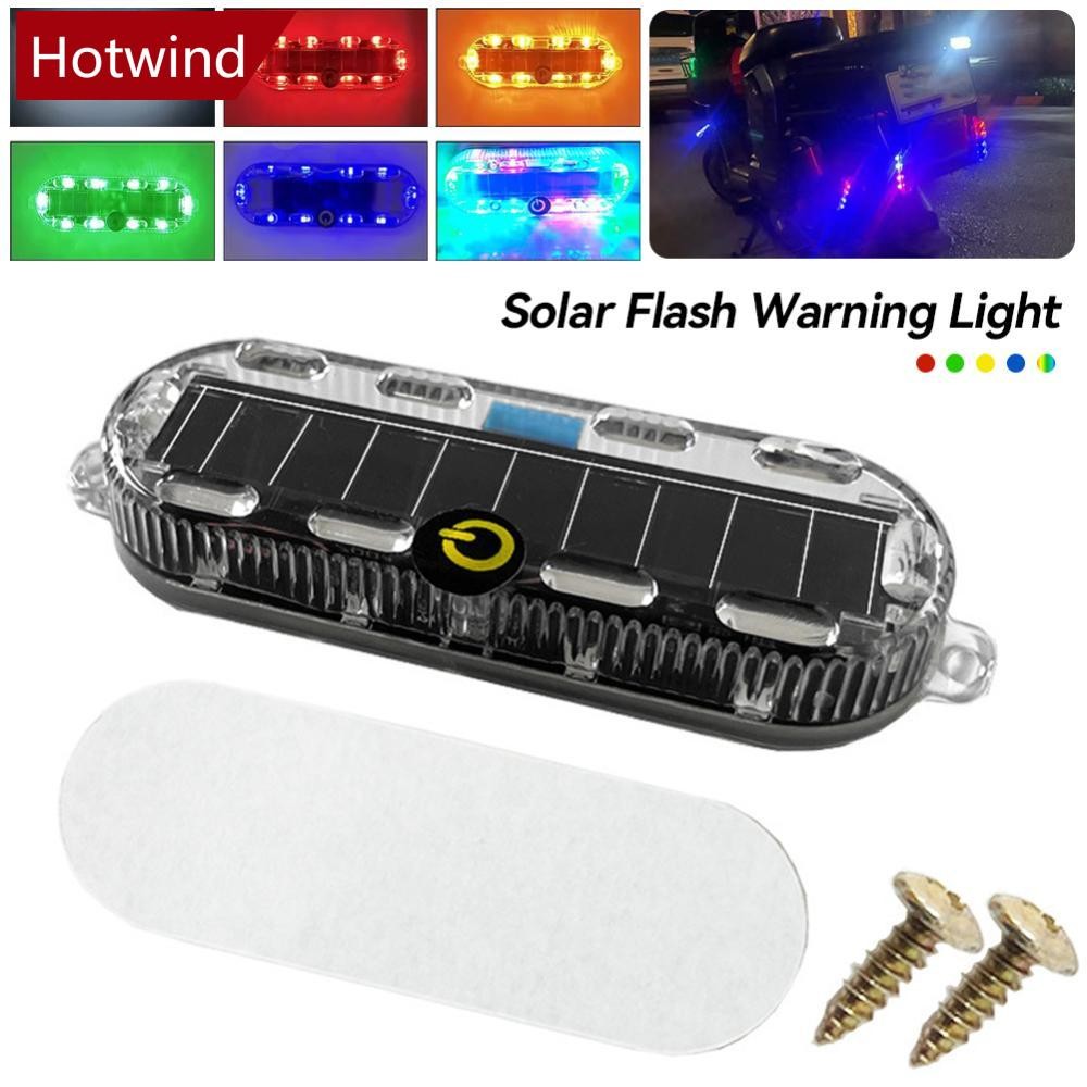 HOTWIND 1Pc Solar Power Mortorcycle Car LED Warning Light Night Ride ...