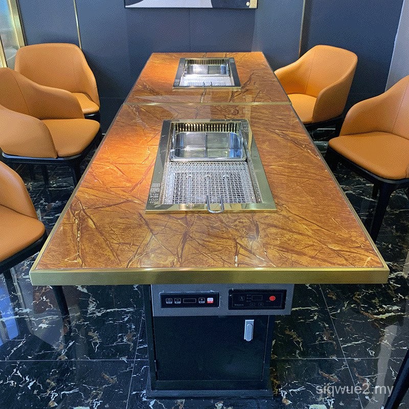 Commercial Catering Hot Pot Restaurant Smoke-Free Hot Pot Table Stone ...