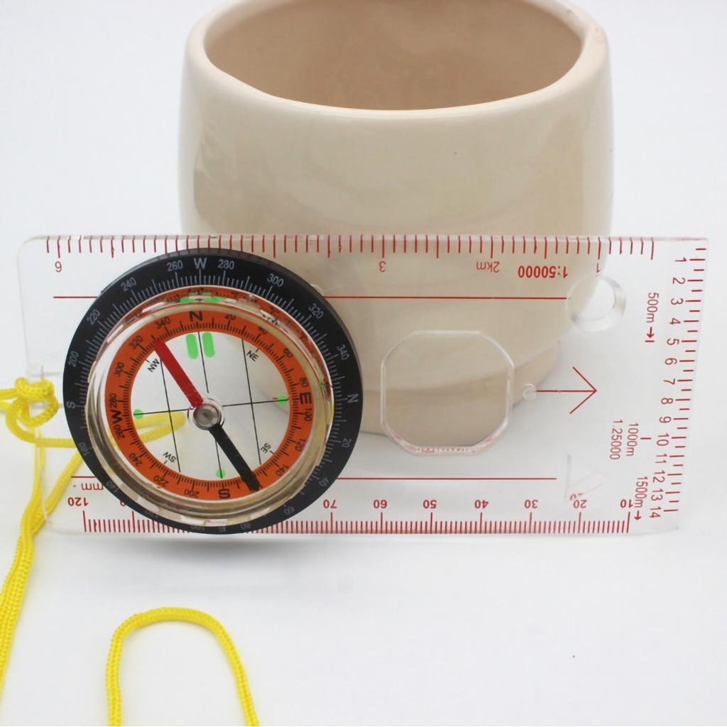 Zhuida Map Ruler Plastic Portable Multiple Scales Accurate Orienteering ...