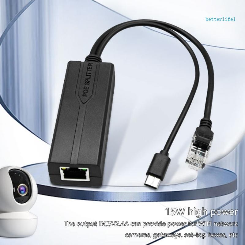 BTM USB Type C POE Splitter Adapter 48V to 5V Power Over Ethernet for ...