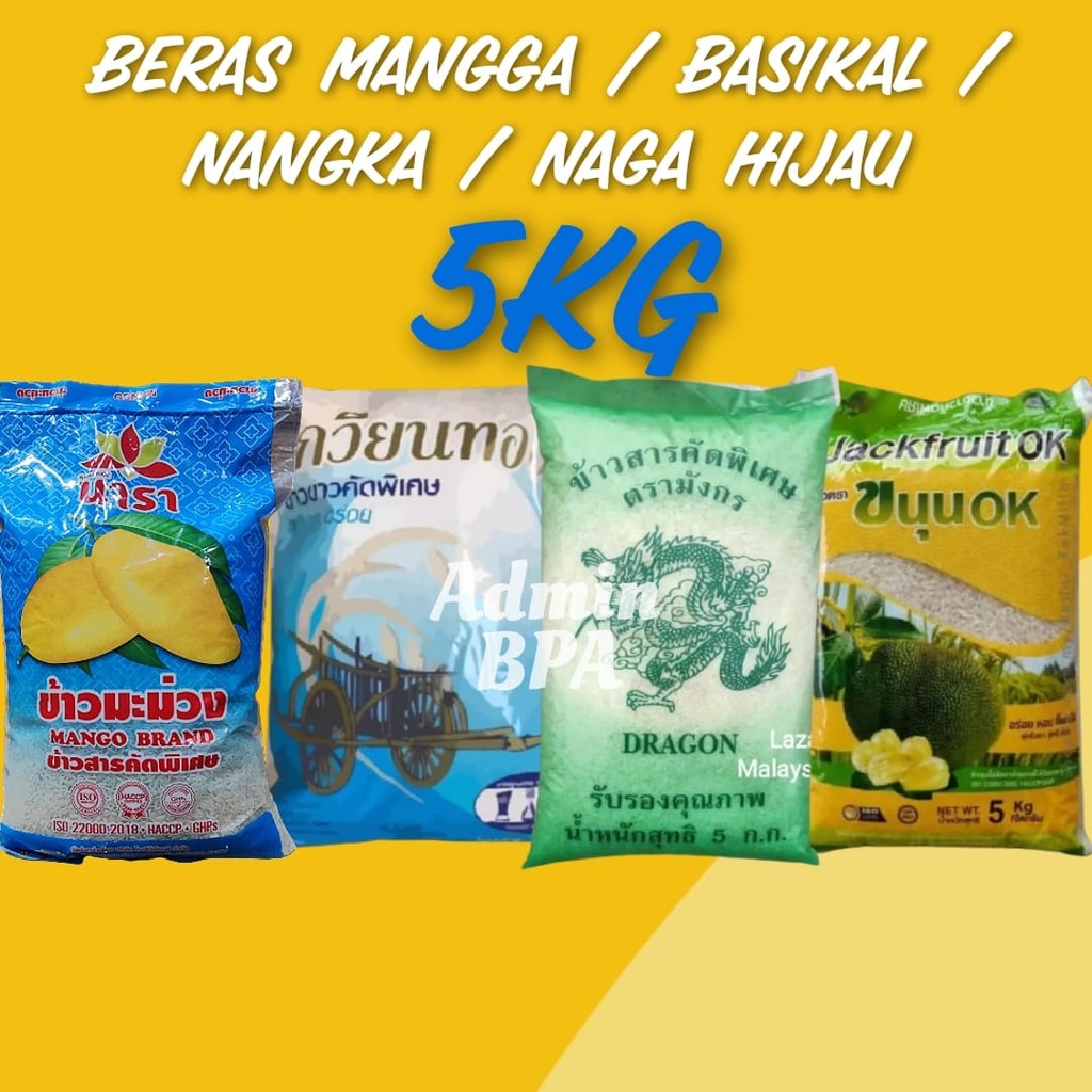 Beras 5kg Original Pelbagai Jenama (Readystock) | Shopee Malaysia