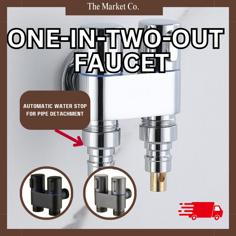 🚛READY🚛 Doublet Outlet Angle Valve Special Faucet Anti-Rust Automatic ...