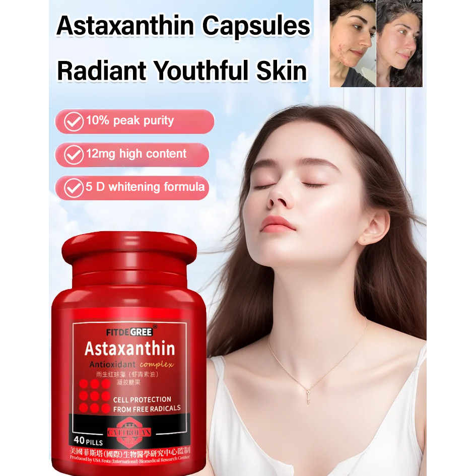 HOT 【Anti-Oxidation/Anti-Aging/Brightening】Fitdegree Astaxanthin Oil ...