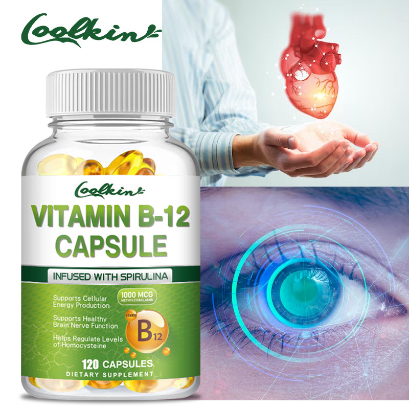 Coolkin Vitamin B12 Capsules | Methylcobalamin B-12 Supplement for Men ...