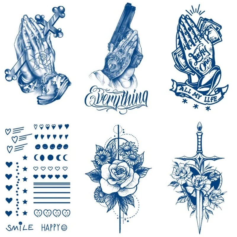 Juice Temporary Tattoo Semi Permanent Tattoos Sticker for Adult Women ...