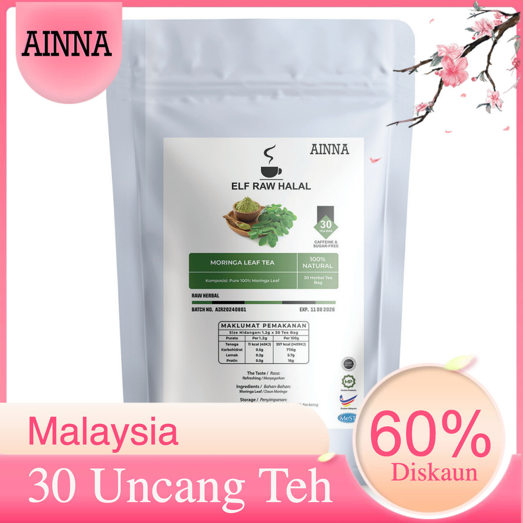 Moringa Tea Teh Daun Kelor Pure Herbal Tea Series 30 Tea Bag | Shopee ...