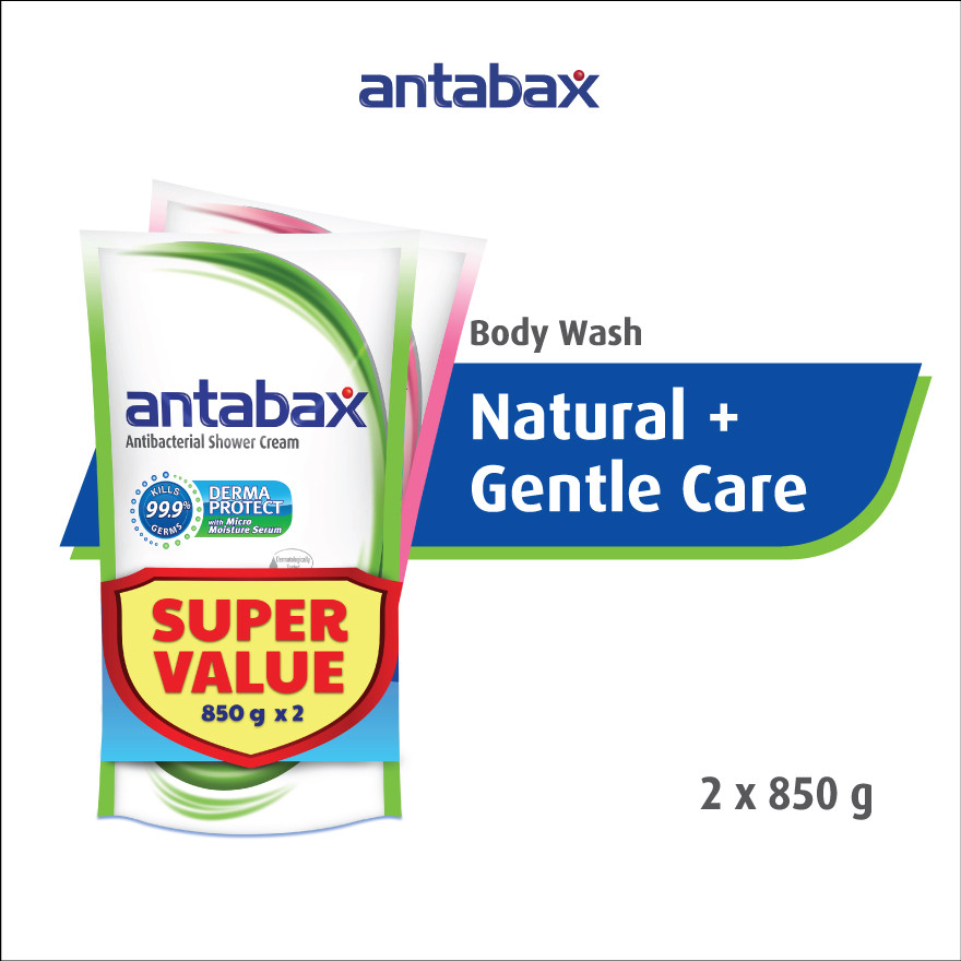 ANTABAX Natural + Gentle Care Shower 2x850ml | Shopee Malaysia