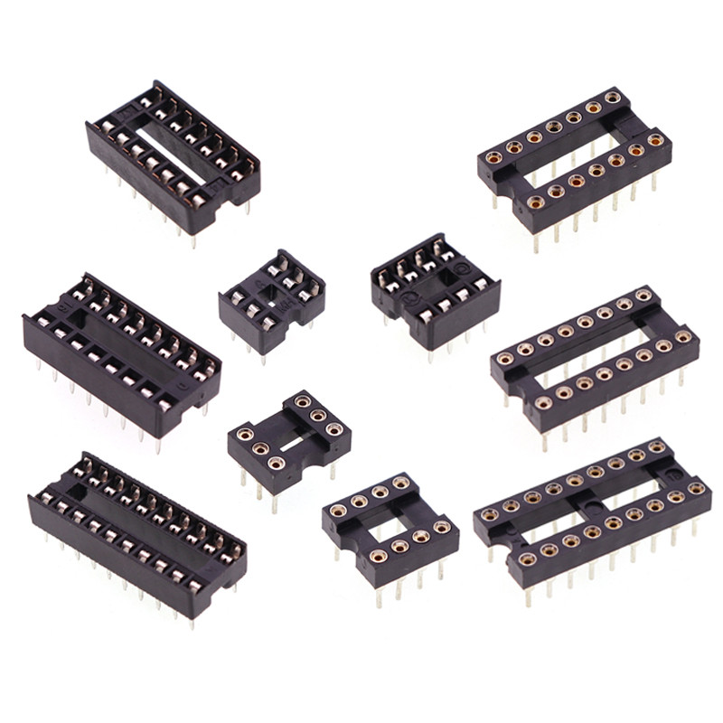 In-line DIP Microcontroller Chip Round Hole Base IC Socket Integrated ...