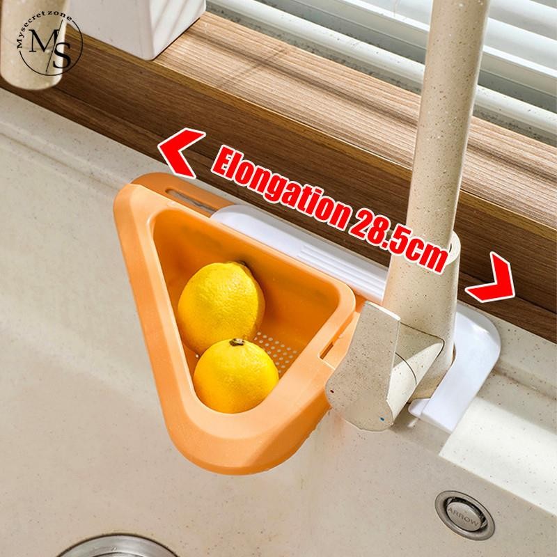 Kitchen Sink Strainer Retractable Triangular Drain Basket Kitchen ...