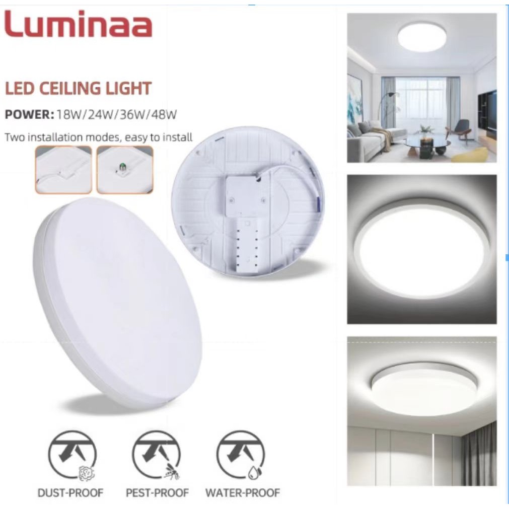 [clearance sale]Luminaa LED Ceiling Light Fixtures 18W/24W/36W/48W Flat led Light for Ceiling ...