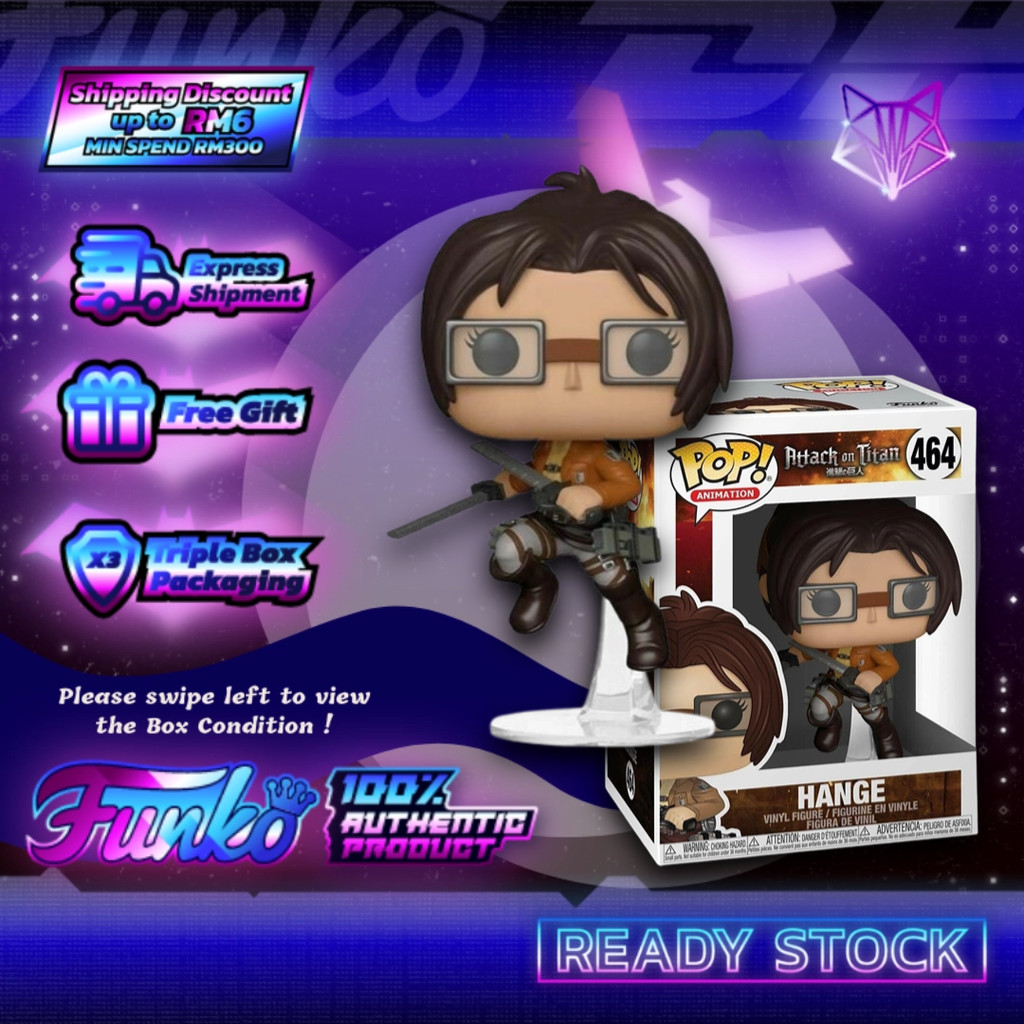 🦊[ Ready Stock ]🦊 Funko Pop ! Anime Attack on Titan Hange # 464 进击的巨人 ...