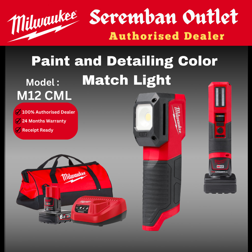 Milwaukee M12 Paint Light / CML / Paint and Detailing Color Light ...