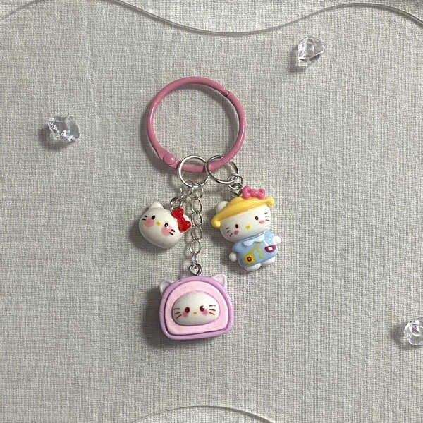 keychain mathcing keychain cute Gelung kad, gaya kartun Sanrio comel ...