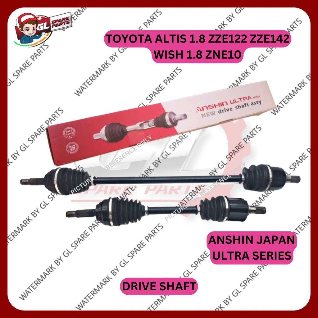 (ANSHIN JAPAN) DRIVE SHAFT TOYOTA ALTIS 1.8 ONLY ZZE122 ZZE142 / WISH 1 ...