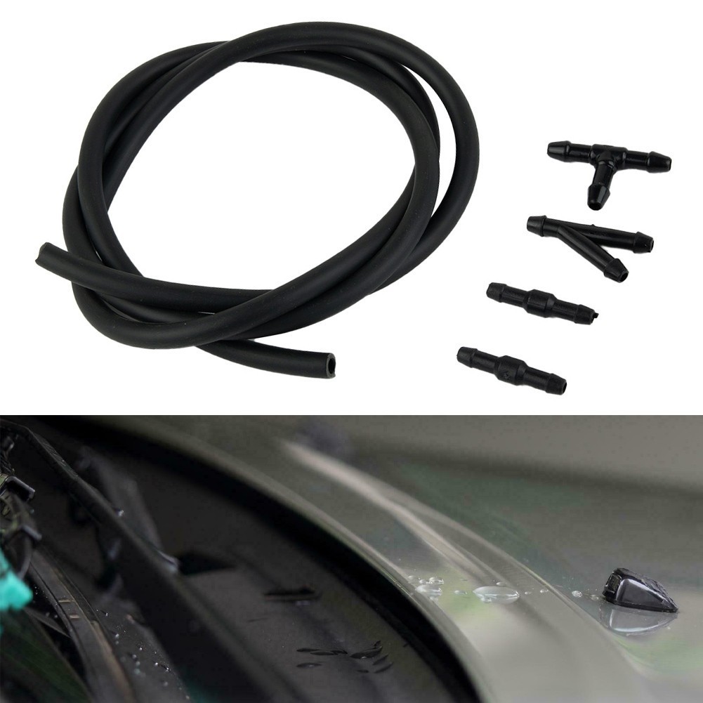 [JTFY] 1M Car Windshield Wiper Washer Jet Tube Pipe+Hose Connectors T ...