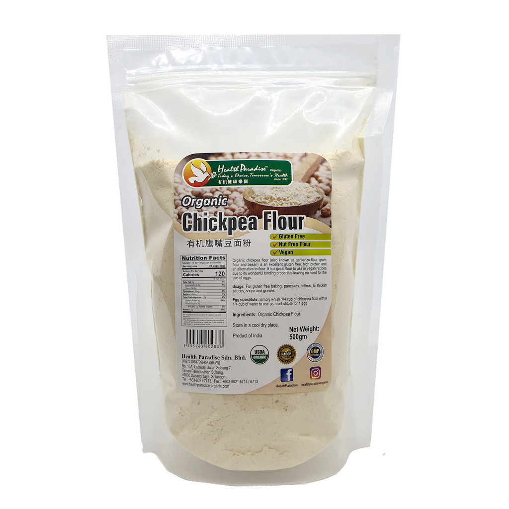 Health Paradise Organic Chickpeas Flour 500g | Shopee Malaysia