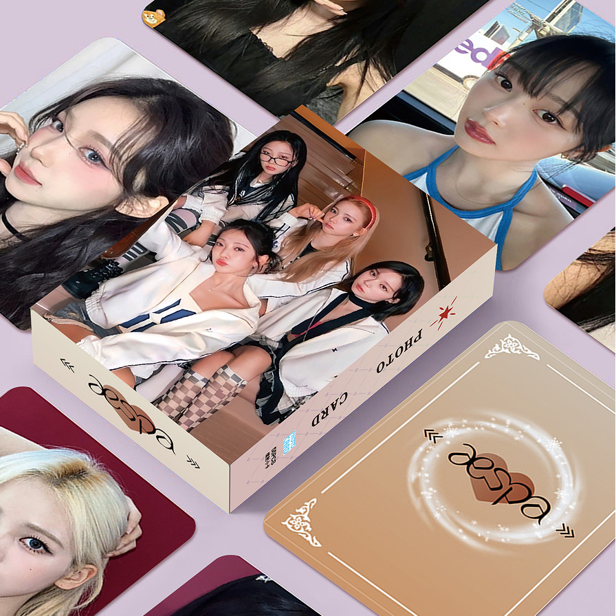 55pcs AESPA Lomo Cards 2024 season's greetings Drama 3rd MINI Album MY WORLD Photocards WINTER ...