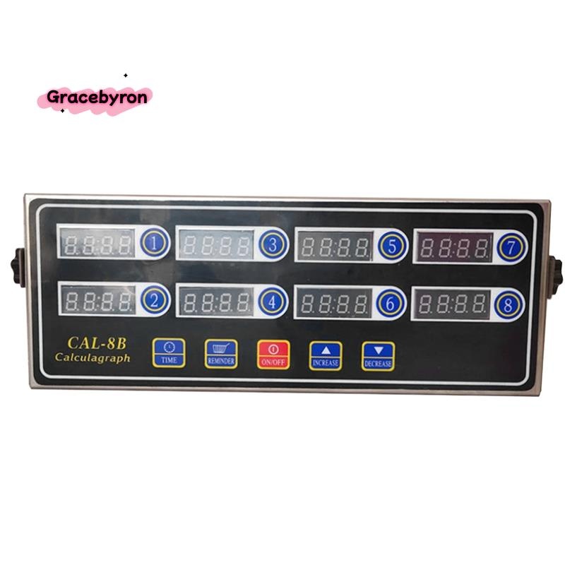 CAL-8B Portable Calculagraph, 8 Channel Digital Timer, Kitchen Cooking Timing LCD Display Clock ...