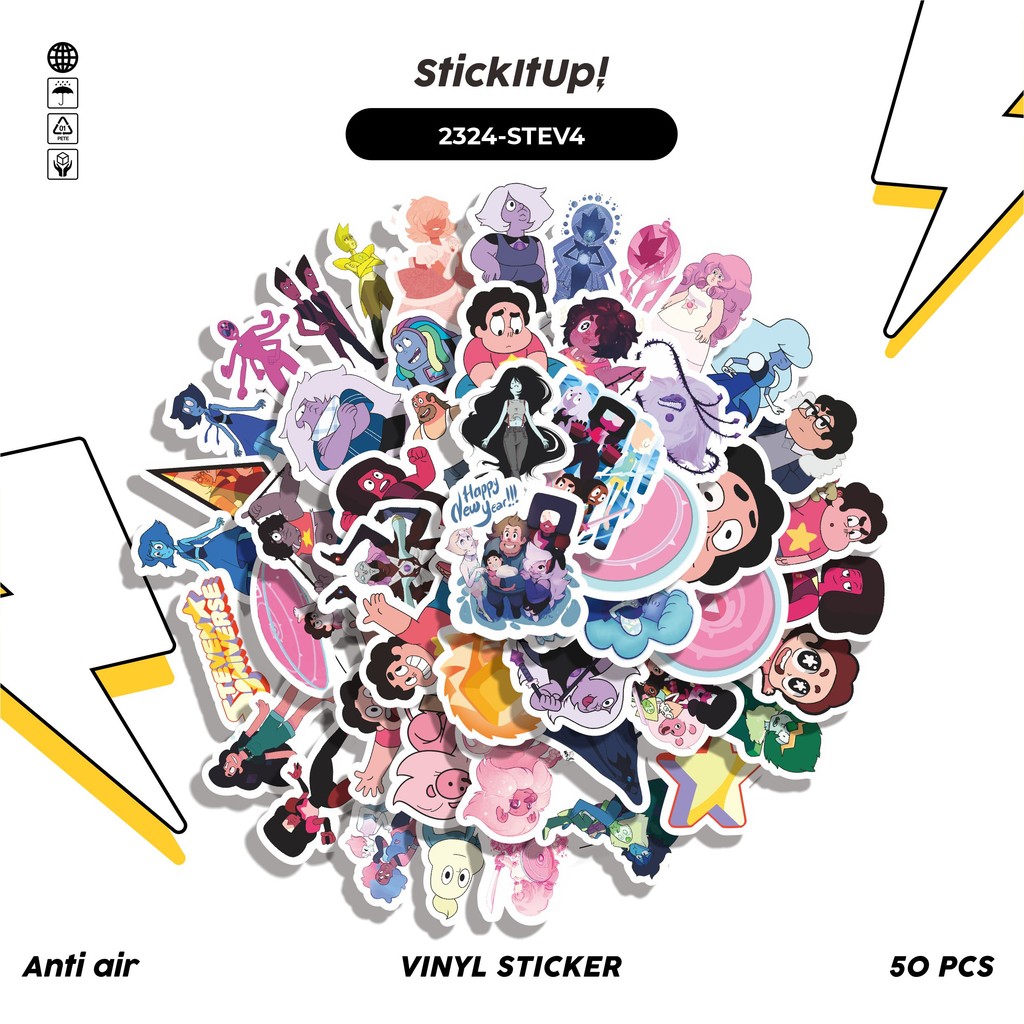 50 Pcs Sticker Pack CARTOON SERIES STEVEN UNIVERSE CHARACTER MIX 04 ...