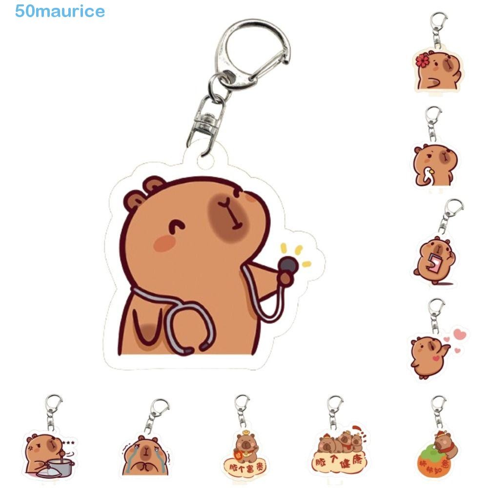 MAURICE Capibara Bag Hanging, Acrylic Cute Capybara Acrylic Keychain ...