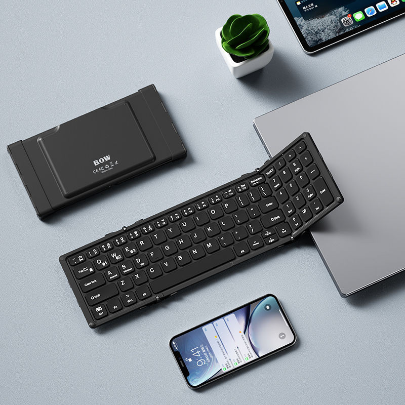 Bow Wireless Three Bluetooth Three-Fold Keyboard Mobile Phone ipad ...
