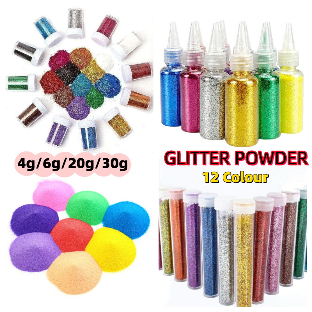 AGM Colourful Shinning Powder DIY4/6/20/30g Glitter Nail Art Painting ...