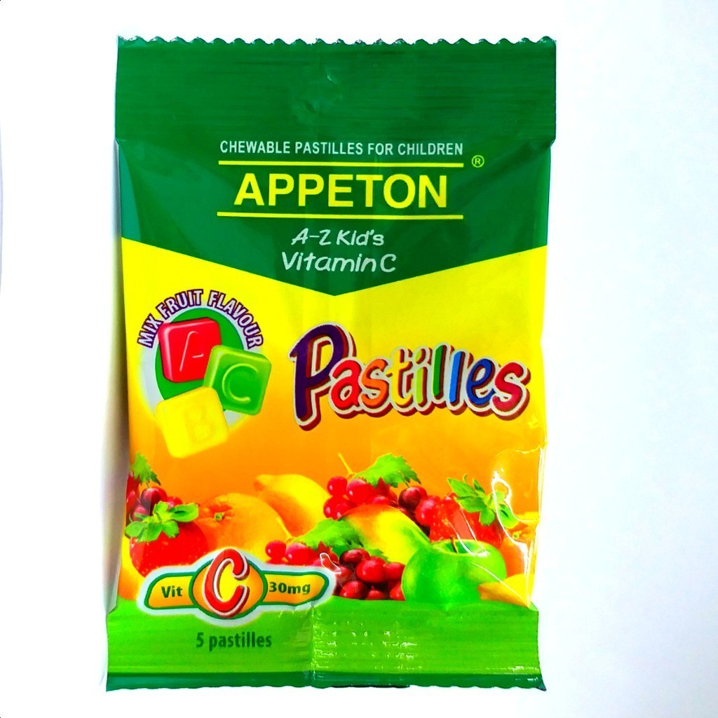 APPETON A - Z KID'S VITAMIN C 30MG 1 SACHET X 5 PASTILLES (EXP:08/2025 ...
