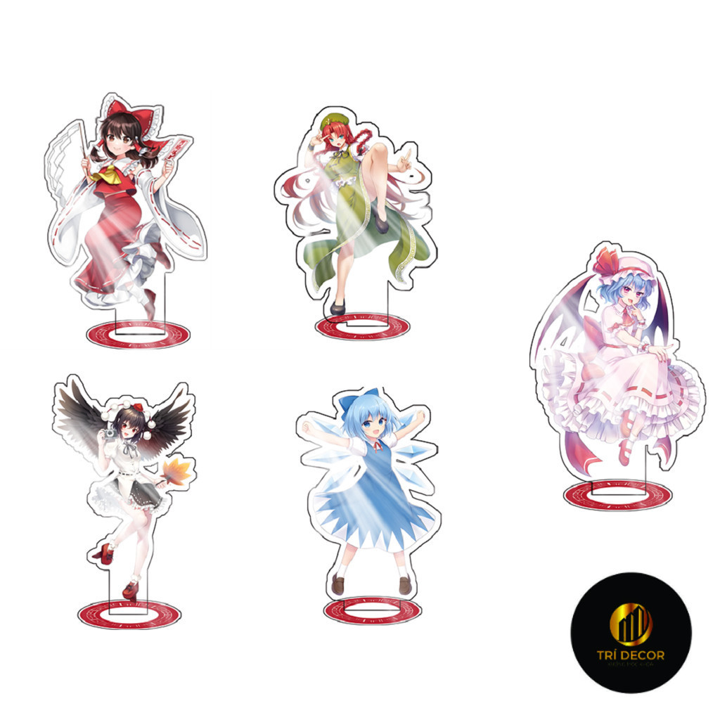 Keychain, Standee Model Touhou Project Hakurei Reimu Kirisame Marisa Game Study and Work Desk ...