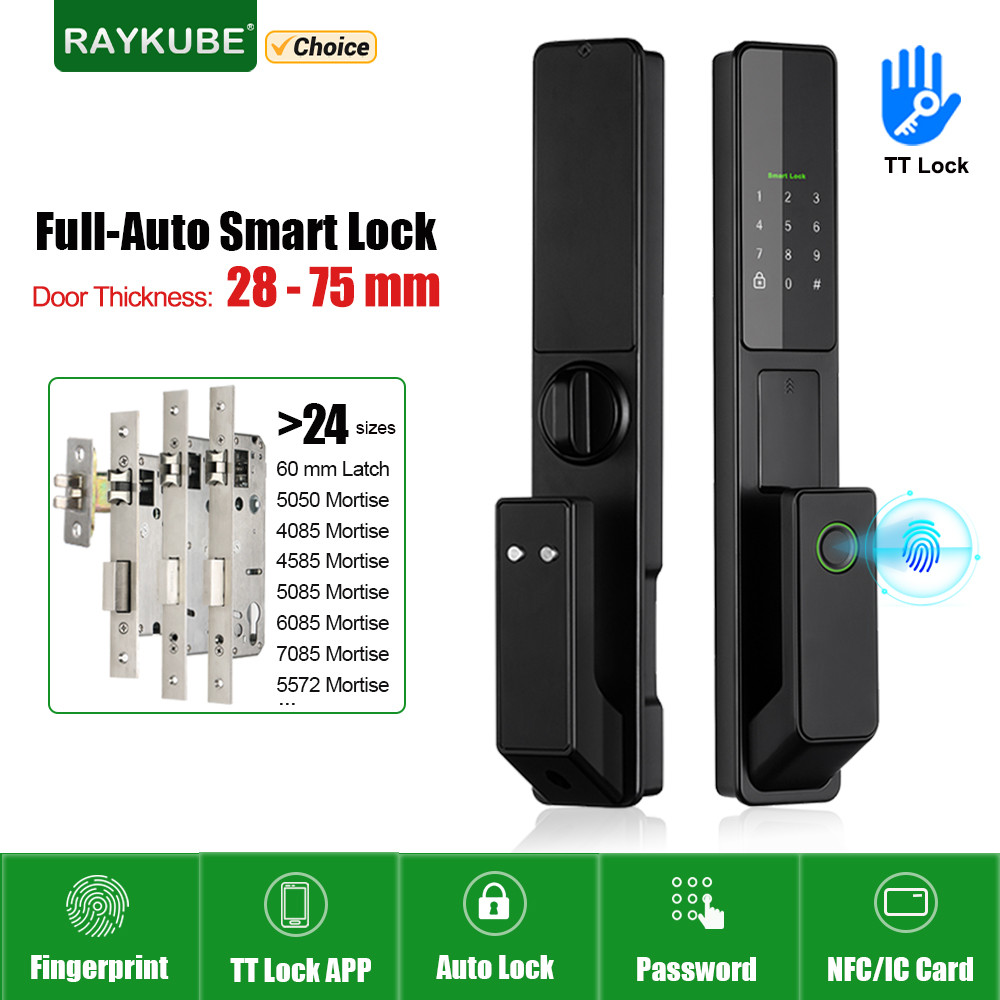 RAYKUBE V1 TT Lock Full-auto Advanced Electronic Fingerprint Smart Door ...