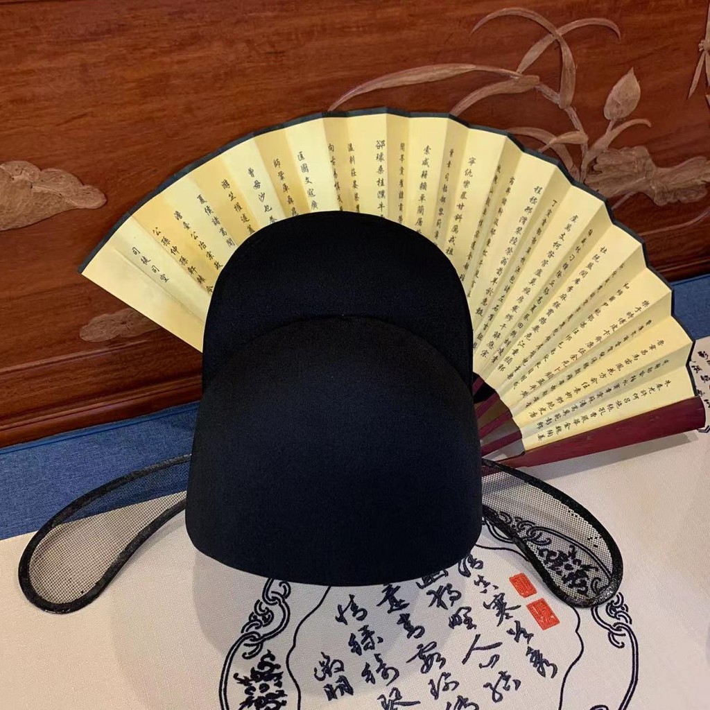 Tang Black Gauze Cap Hanfu First Suit Wedding Wing Shan Guan Groom ...