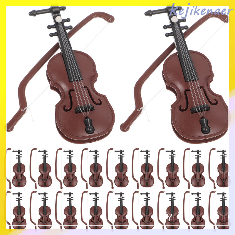 Simulation Mini Violins Decorations Toy Miniature Xmas Trees Christmas ...