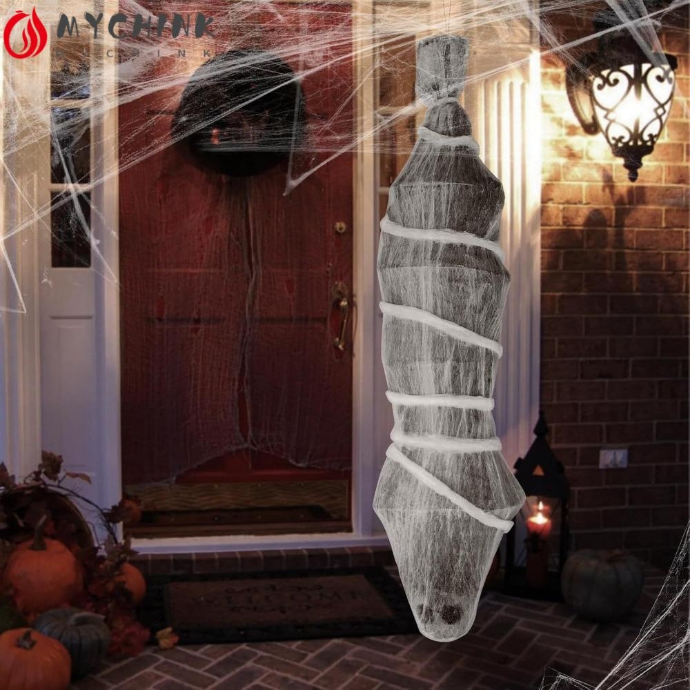 CHINK Scary Hanging Cocoon Corpse, Terror Props Halloween Decorations ...