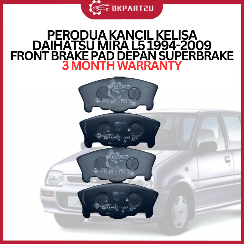 PERODUA KANCIL KELISA DAIHATSU MIRA L5 1994-2009 FRONT BRAKE PAD DEPAN ...