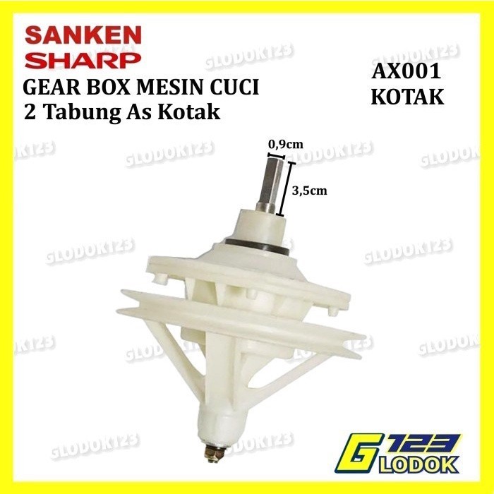 MESIN Gearbox x 2-tube Washing Machine Universal SHARP Gear Box AS Box ...
