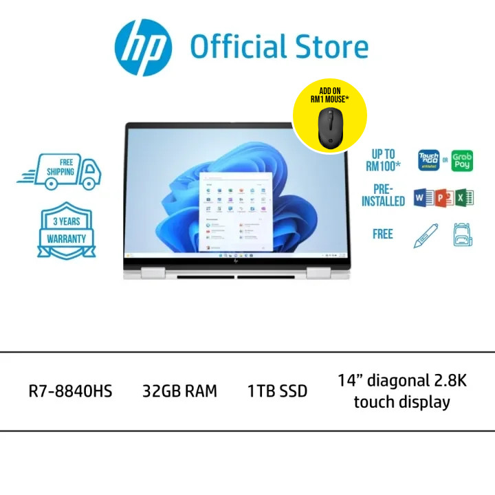 [RM1 MOUSE SOLD OUT] HP Envy x360 2-in-1 Laptop 14-fa0053AU | Shopee ...