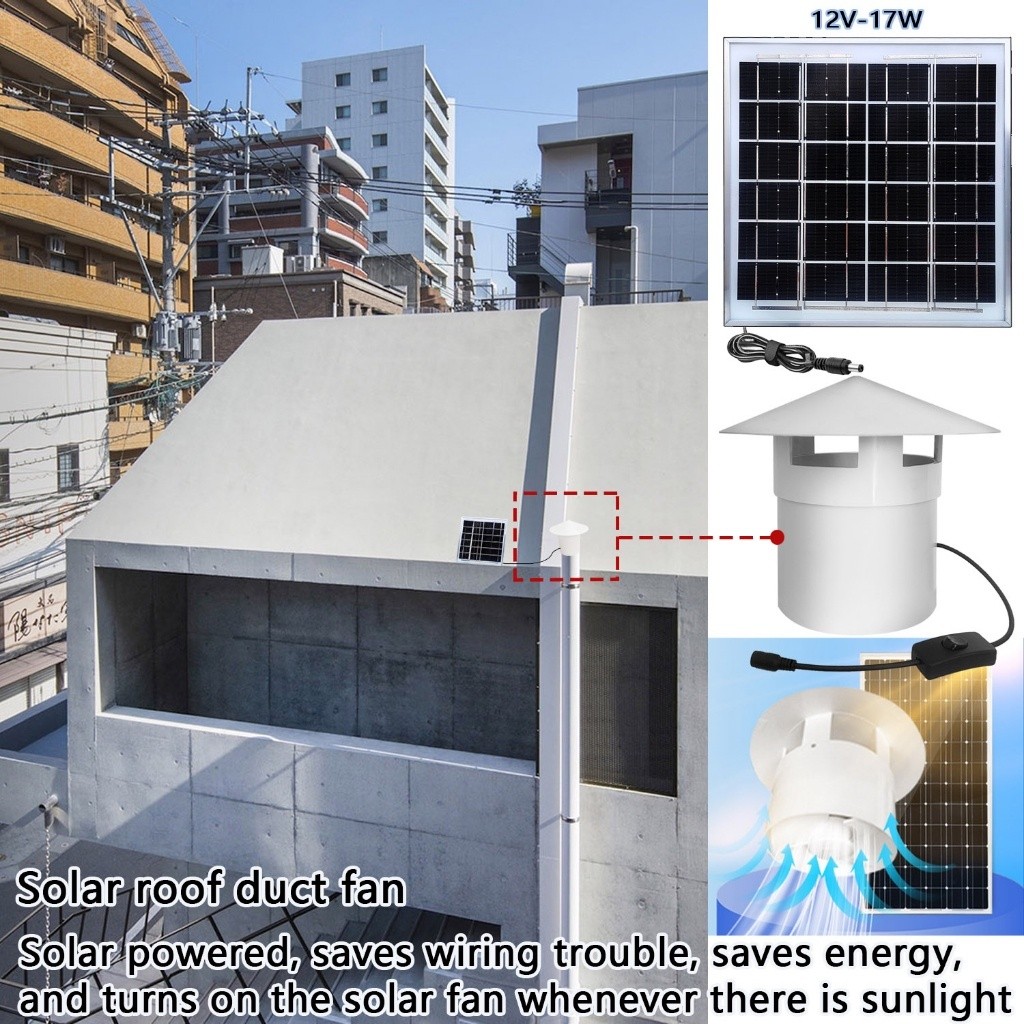 DC Solar Air Fan Mini Exhaust Ventilation Fan, Inline Boost ldr 110/160 ...