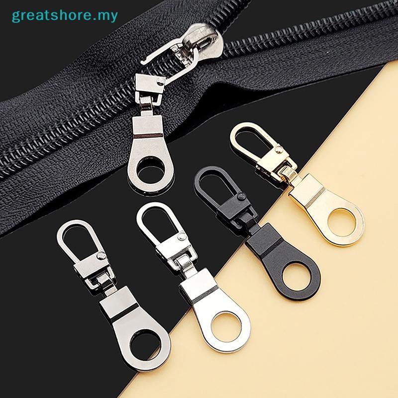 greatshore 5PCS Metal Zip Puller Replacement Tab Zipper Sliders Head ...
