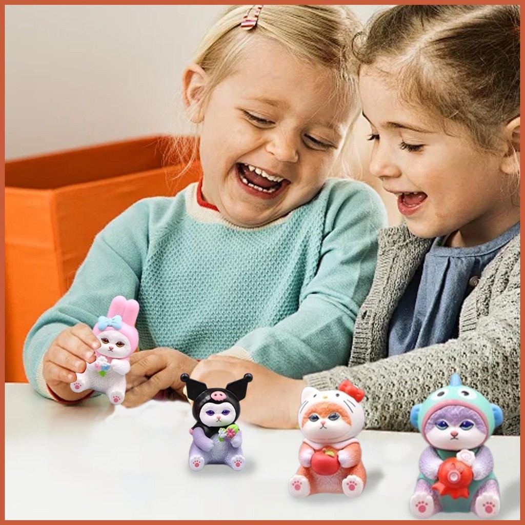 Miniature Cartoon Figures Desktop Cartoon Ornaments Set of 6 Fashion ...