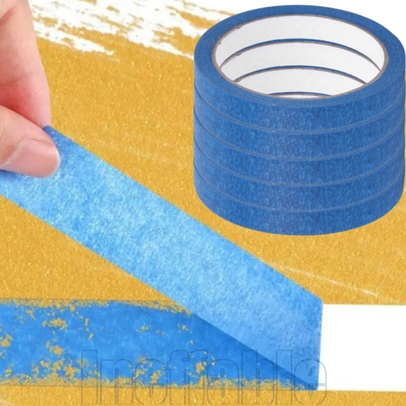 3Roll 20M Paint Tape - No Trace, Adhesive - Masking Tape - Blue Single ...