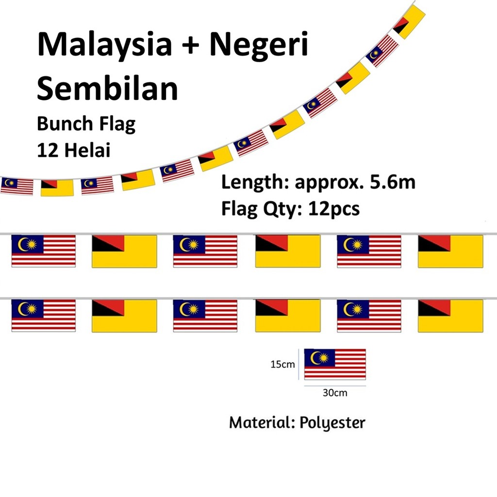 Malaysia Bunch Flag All States Bunch Flag Bendera Kecil Malaysia ...