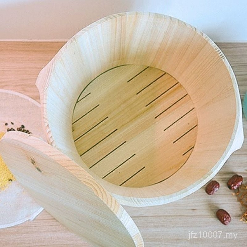 Pengukus Buluh Beras Tong Kayu Saiz Besar dan Kecil Pengukus Beras Kayu ...